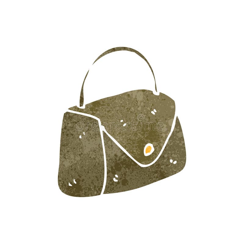 Retro cartoon handbag stock vector. Illustration of crazy - 37586813