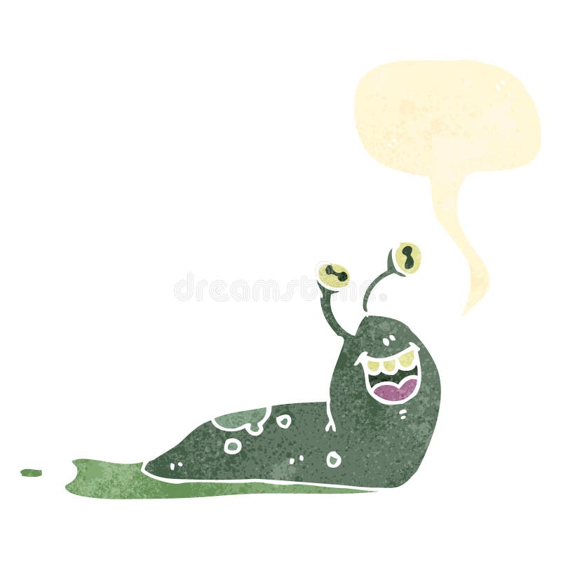 Retro cartoon happy slug stock vector. Illustration of funny - 37580449