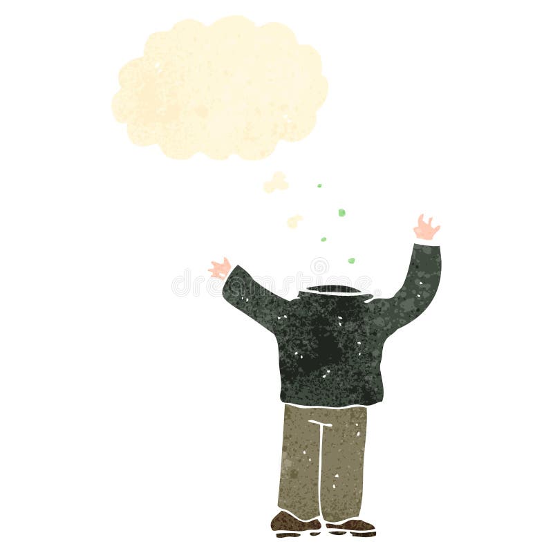 Retro cartoon headless man stock vector. Illustration of texture - 37591956