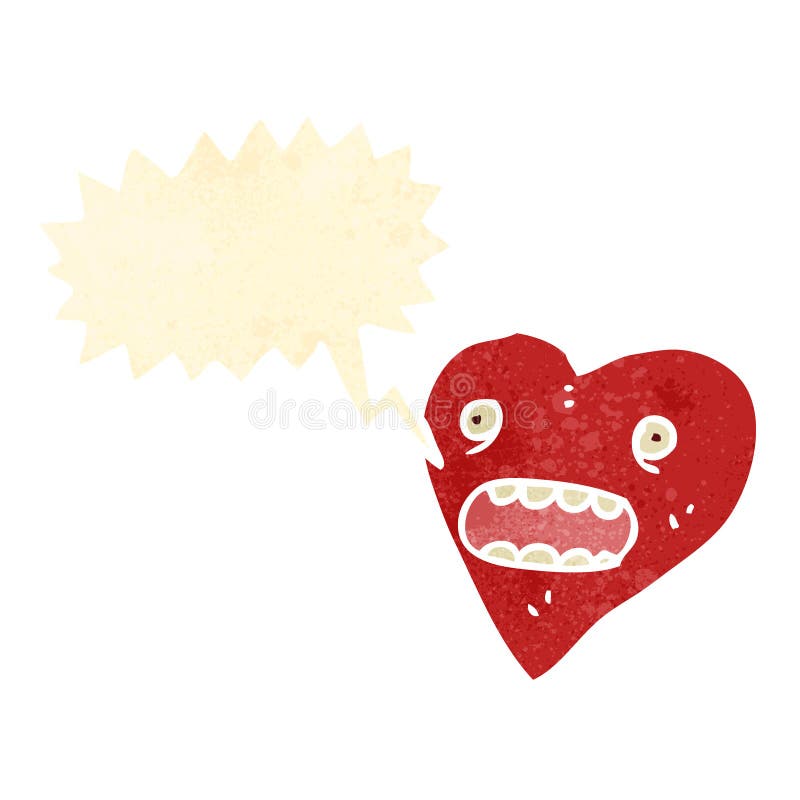 Retro cartoon heart stock vector. Illustration of cartoon - 37581915