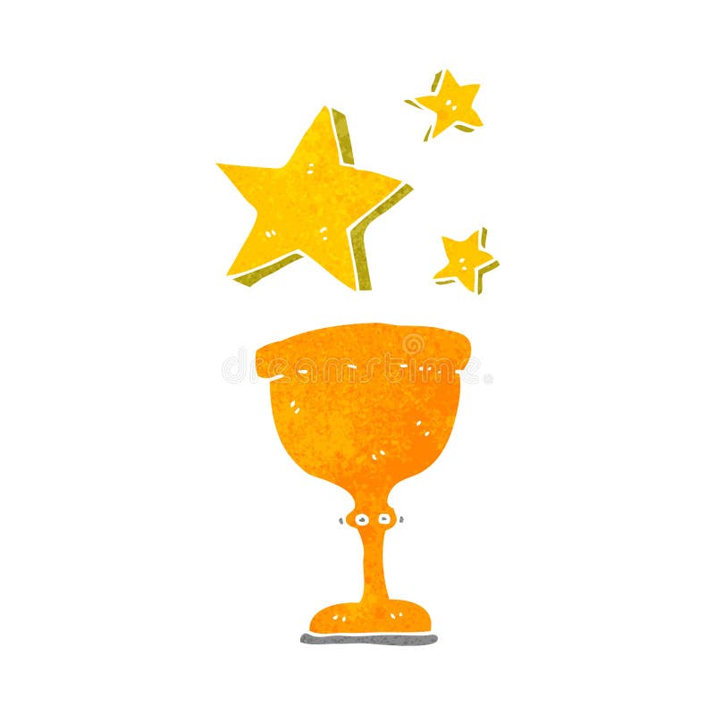 Retro Cartoon Holy Grail Symbol Stock Illustration - Illustration of ...