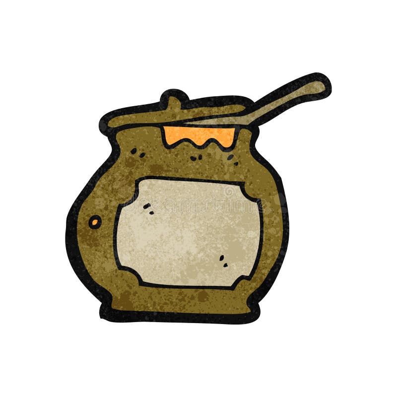 Retro cartoon honey pot stock vector. Illustration of retro - 37581722