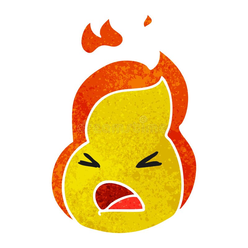 Cute Fire Stone Monster, Fantasy Creature Cartoon Character Vector ...