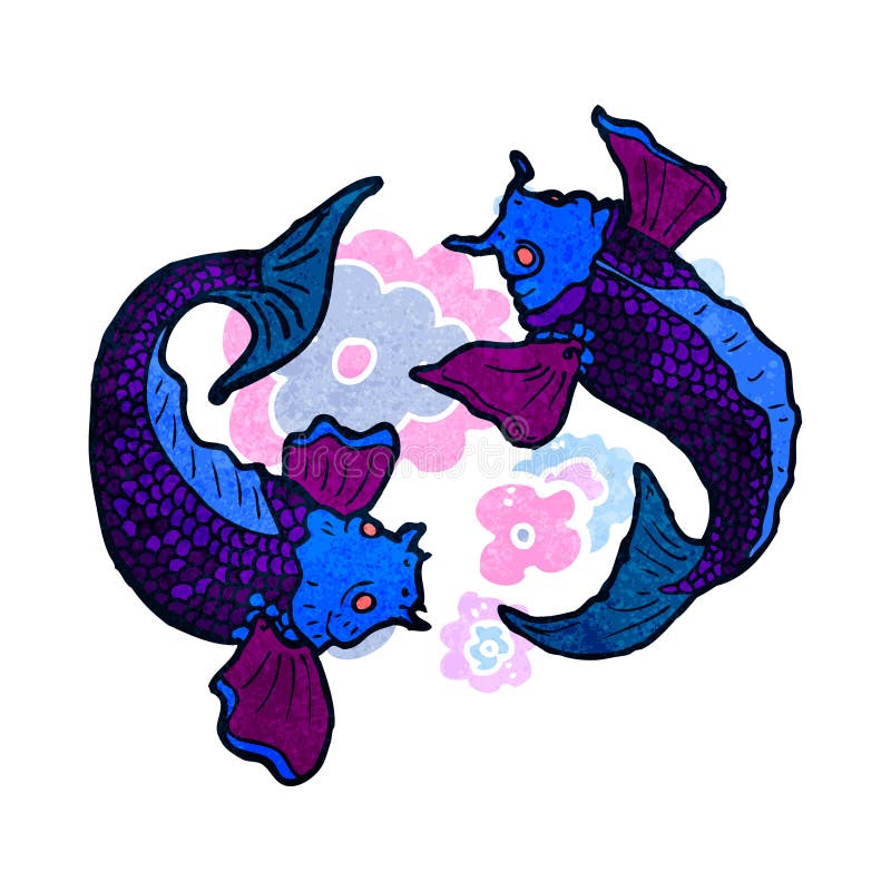 Retro Cartoon Japanese Fish Stock Vector - Illustration of funny ...