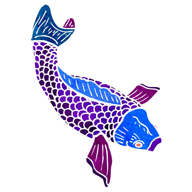 Retro Cartoon Japanese Fish Stock Vector - Illustration of crazy, clip ...