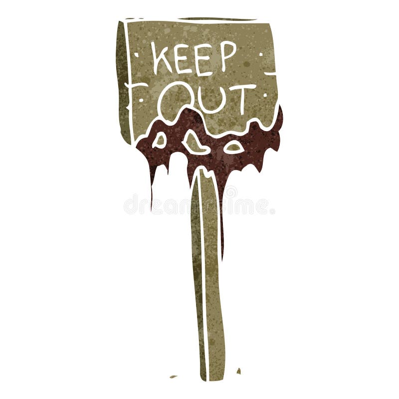 Cartoon keep out sign stock vector. Illustration of doodle - 38058469