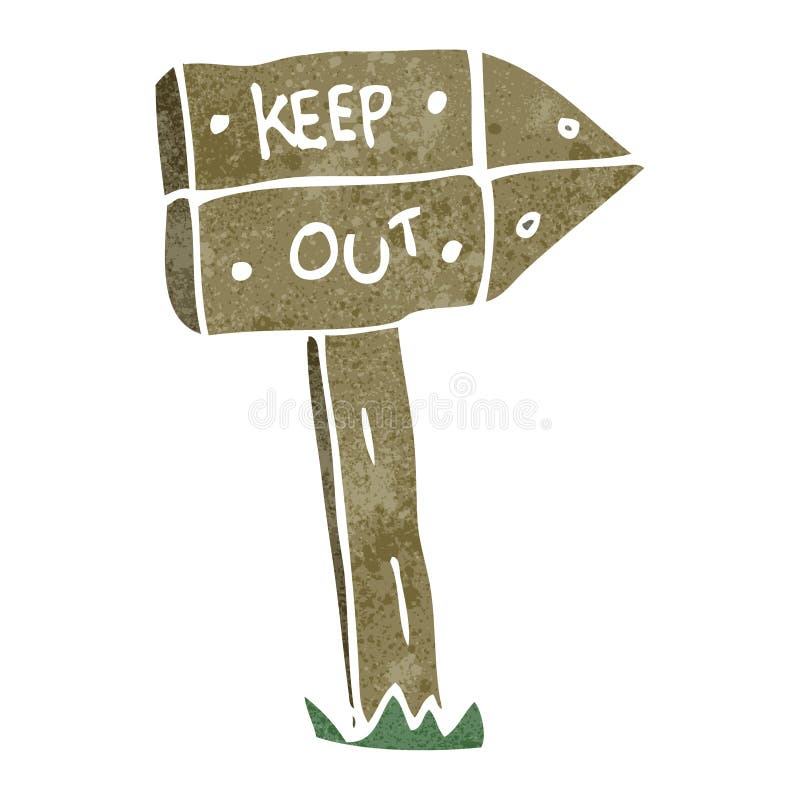 Cartoon keep out sign stock vector. Illustration of doodle - 38058469