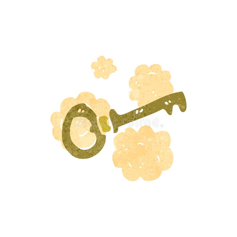 Retro cartoon key stock vector. Illustration of drawn - 37580586