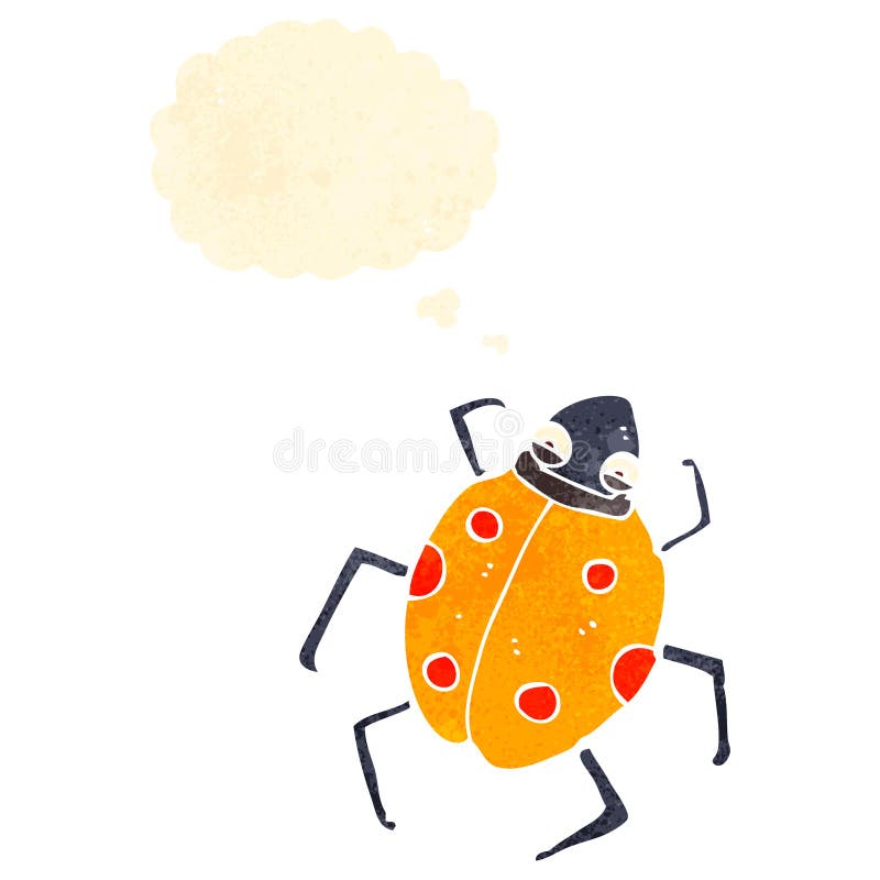 Retro cartoon ladybug stock illustration. Illustration of retro - 37590327
