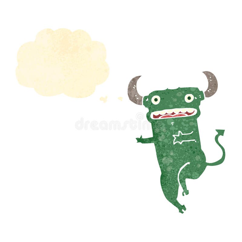 Retro Cartoon Little Dancing Devil Stock Vector - Illustration of ...