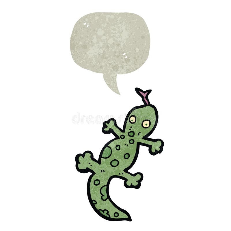 Retro cartoon lizard stock vector. Illustration of hand - 37581524