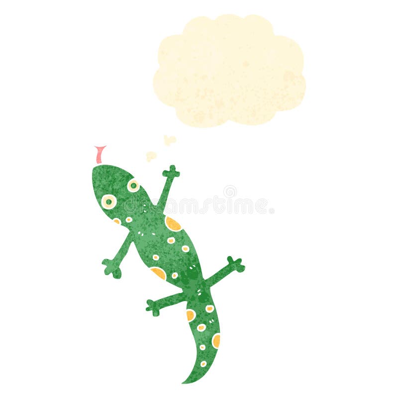 Retro cartoon lizard stock illustration. Illustration of grunge - 37583670