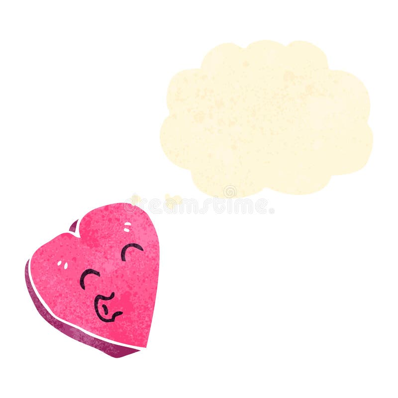 Retro Cartoon Love Heart Character Stock Vector - Illustration of ...