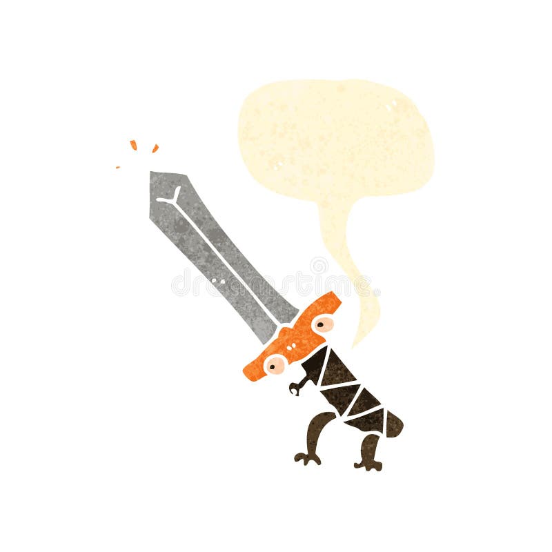 Retro cartoon magic sword stock vector. Illustration of retro - 37581054