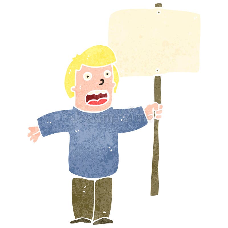 Retro Cartoon Man Blank Sign Stock Illustrations – 692 Retro Cartoon ...