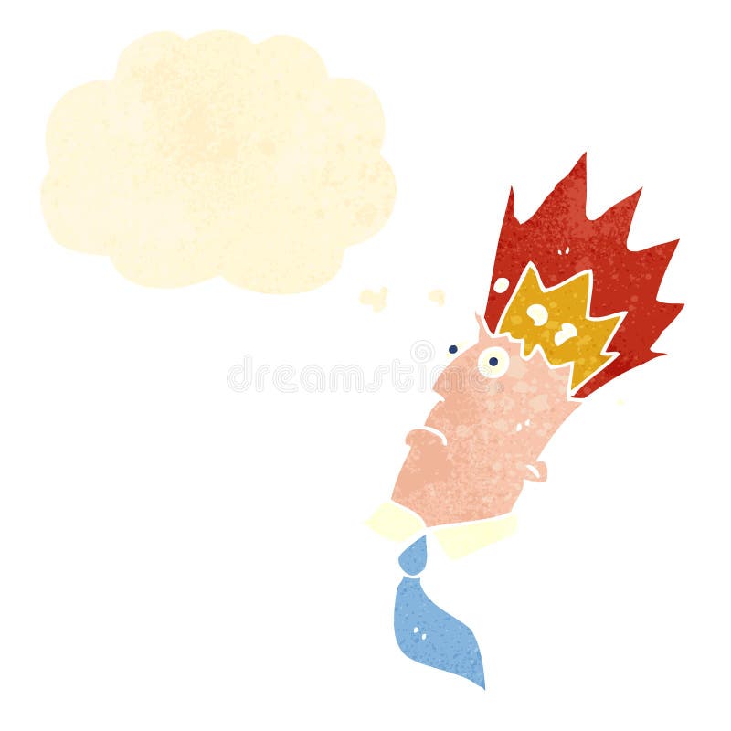 Retro Cartoon Man with Exploding Head Stock Vector - Illustration of ...