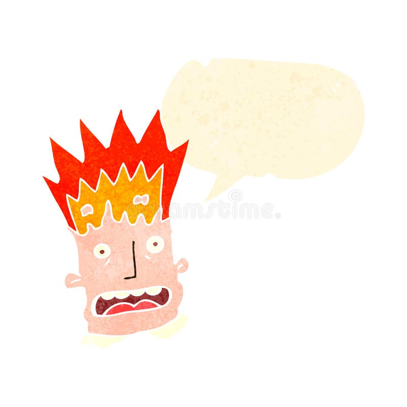 Retro Cartoon Man with Exploding Head Stock Vector - Illustration of ...