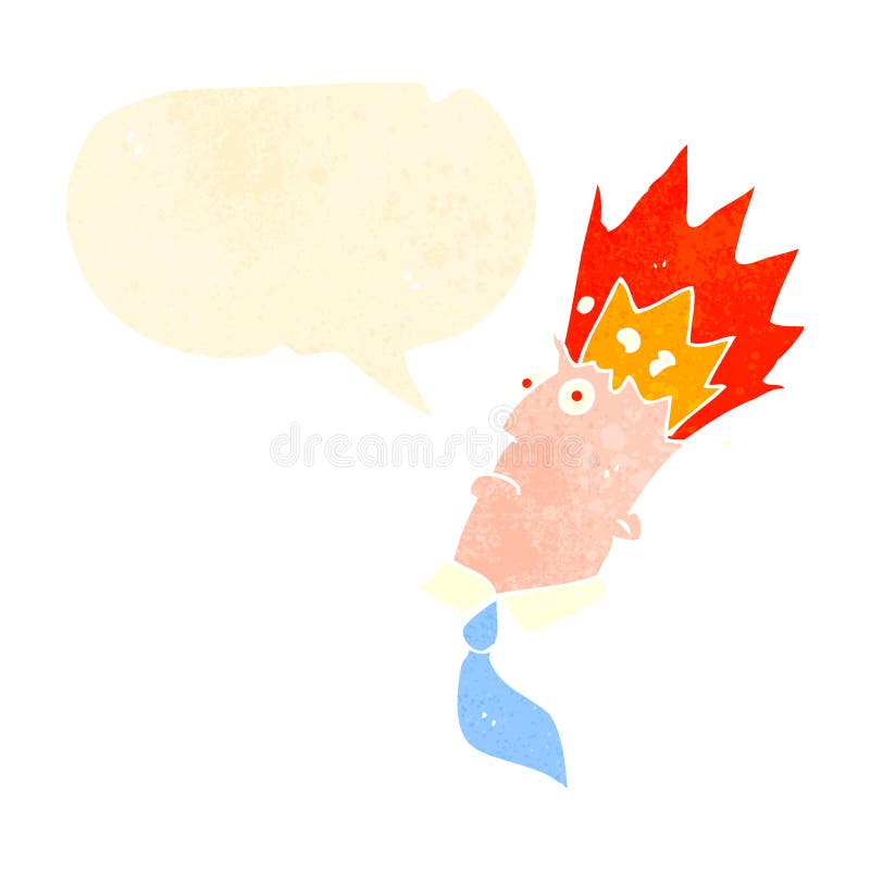 Retro Cartoon Man with Exploding Head Stock Vector - Illustration of ...