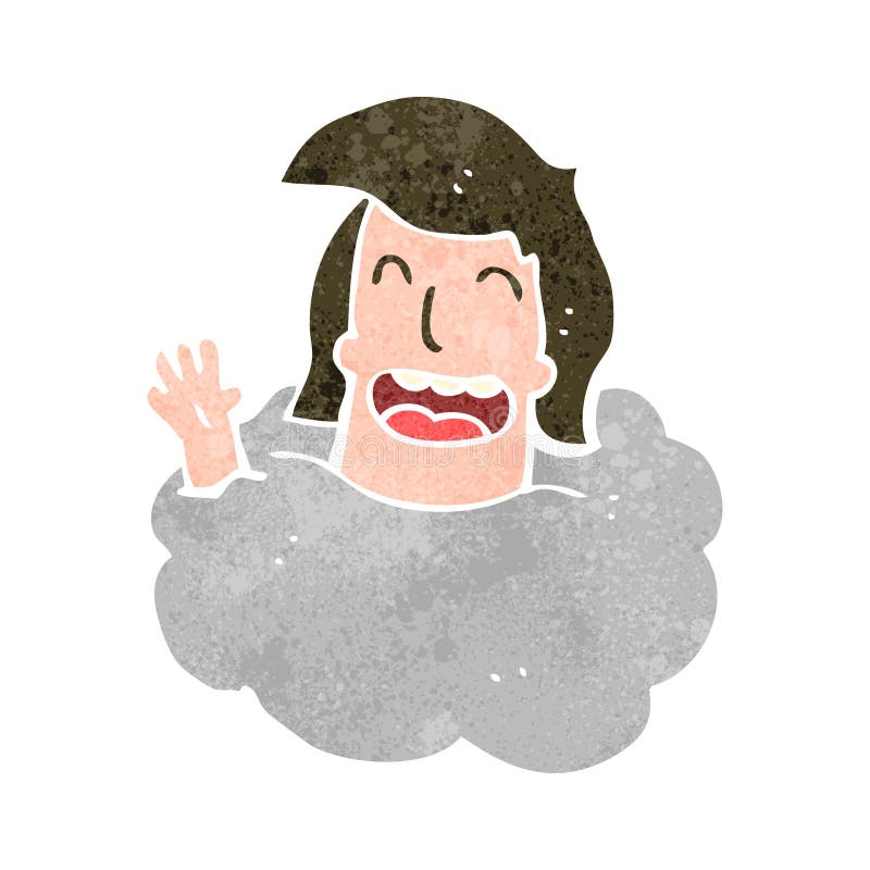 Cartoon Man Head Clouds Stock Illustrations – 265 Cartoon Man Head ...