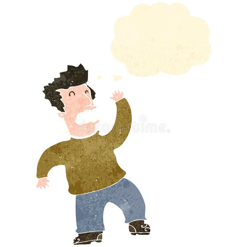 Retro Cartoon Man Panicking Stock Vector - Illustration of artwork ...