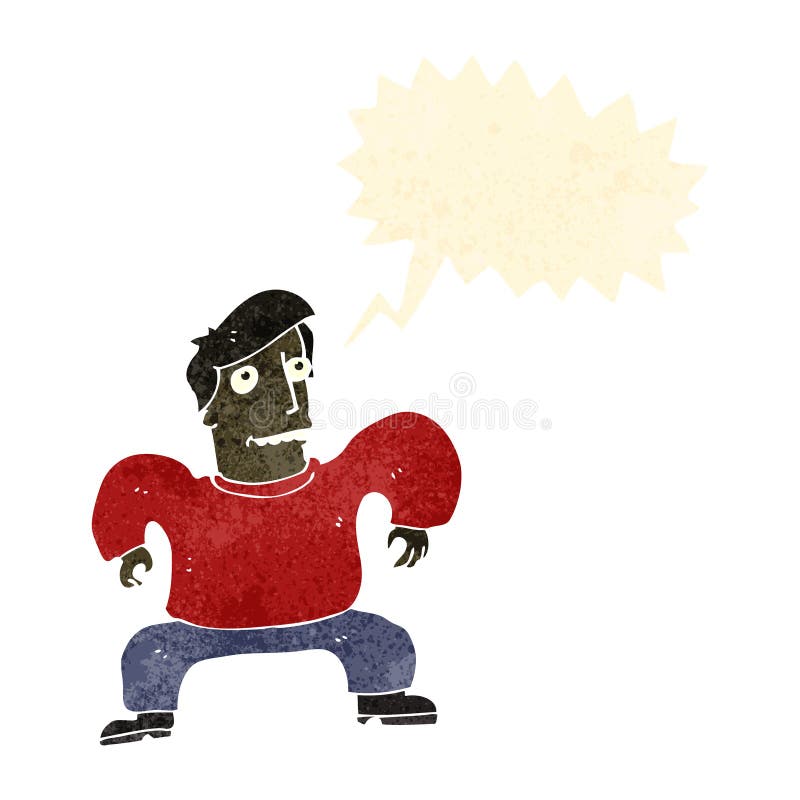 Retro Cartoon Man Squatting Stock Vector - Illustration of cartoon ...