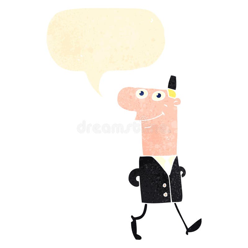Retro Cartoon Man Walking To Work Stock Vector - Illustration of ...