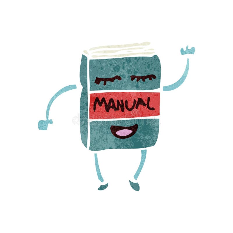 Retro cartoon manual book stock vector. Illustration of fashioned ...