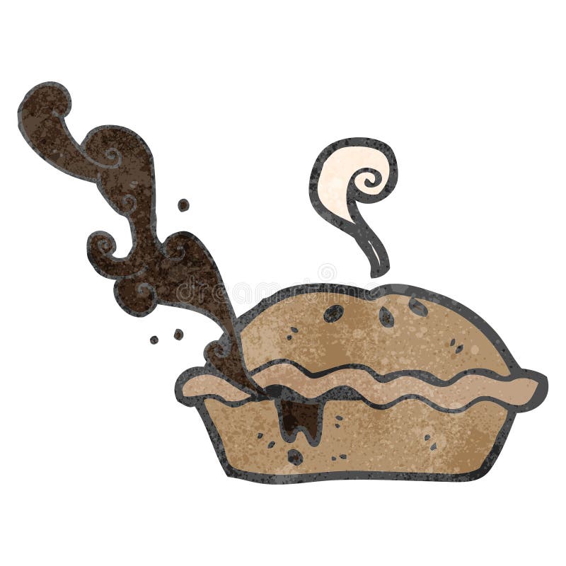 Retro cartoon meat pie stock vector. Illustration of clip - 37580717