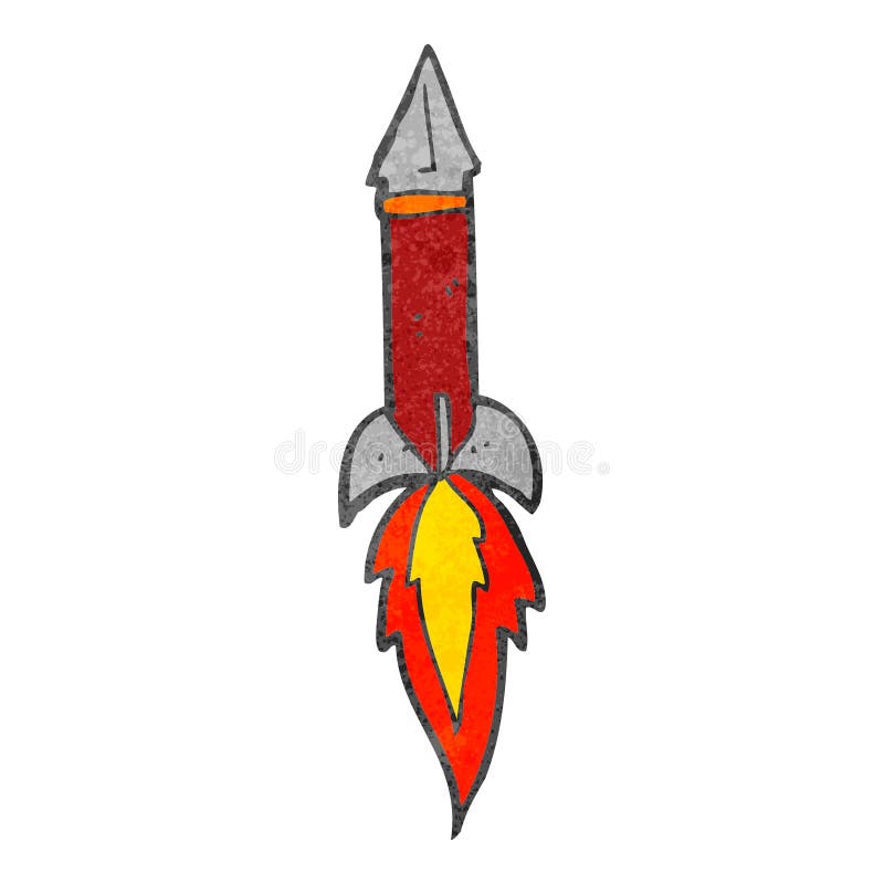 Retro cartoon missile stock vector. Illustration of artwork - 37587289