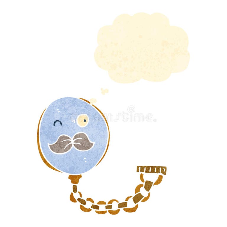 Retro Cartoon Monocle Character Stock Illustration - Illustration of ...