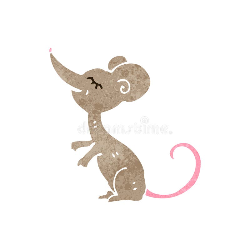 Retro cartoon mouse stock vector. Illustration of texture - 37595483