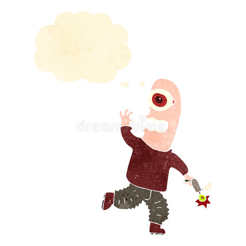 Retro cartoon mutant man stock illustration. Illustration of drawing ...