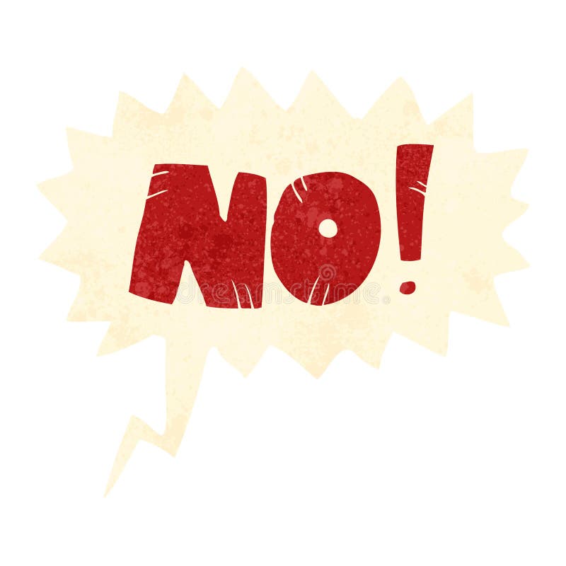 Retro cartoon no shout stock vector. Illustration of painted - 37593615