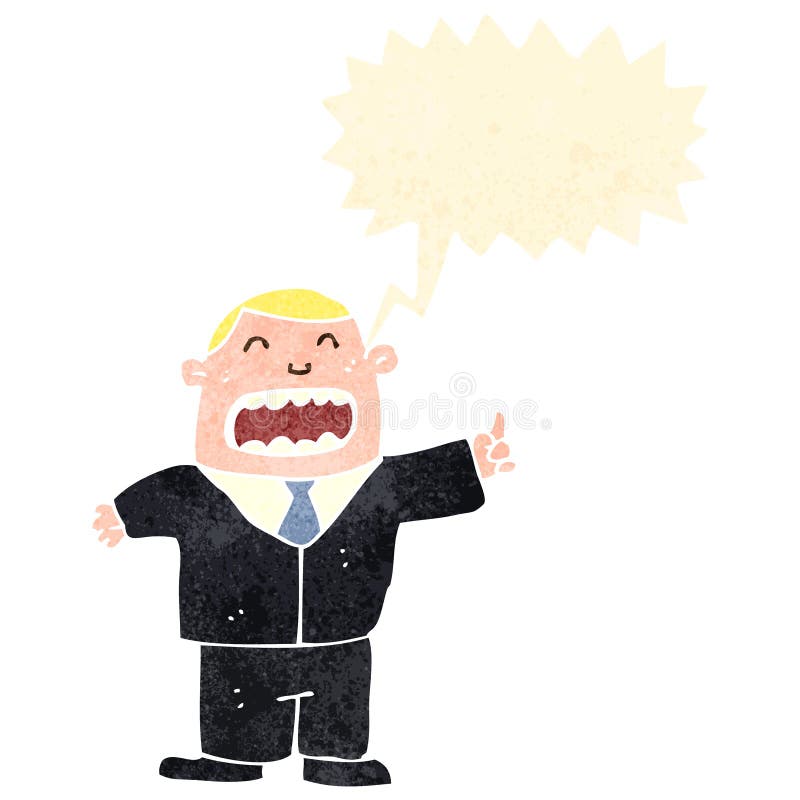 Retro Cartoon Obnoxious Boss Stock Vector - Illustration of painted ...
