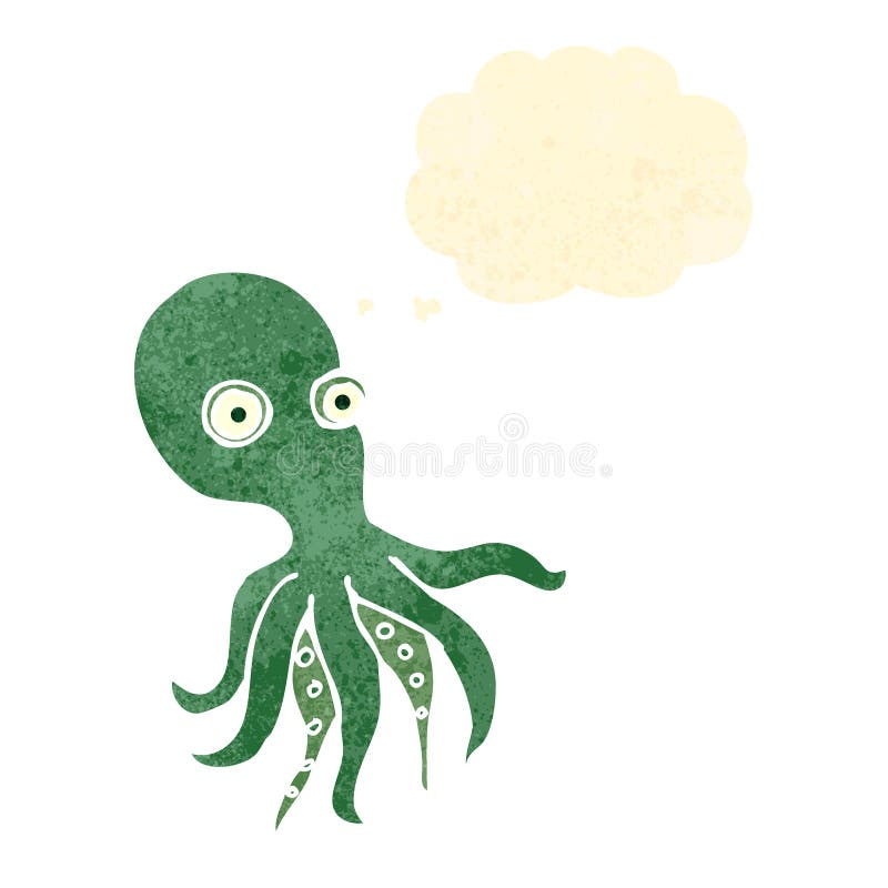 Retro cartoon octopus stock vector. Illustration of traditional - 37589485