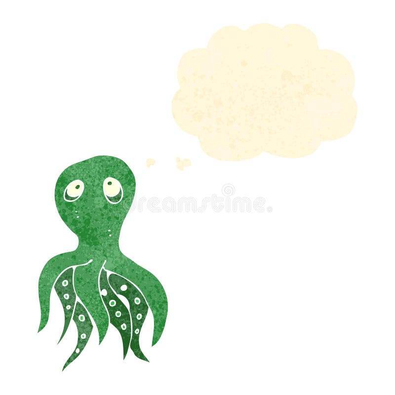 Retro cartoon octopus stock vector. Illustration of painted - 37589789