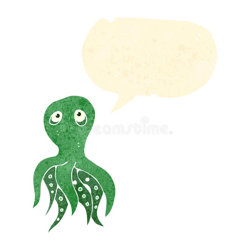 Retro cartoon octopus stock vector. Illustration of traditional - 37591604