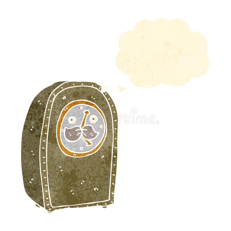 Retro cartoon old clock stock vector. Illustration of grunge - 37569695