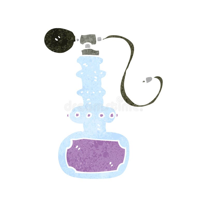 Retro Cartoon Old Perfume Diffuser Stock Vector - Illustration of funny ...