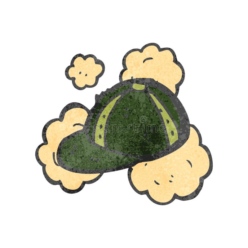 Retro Cartoon Old School Cap Stock Vector - Illustration of drawing ...