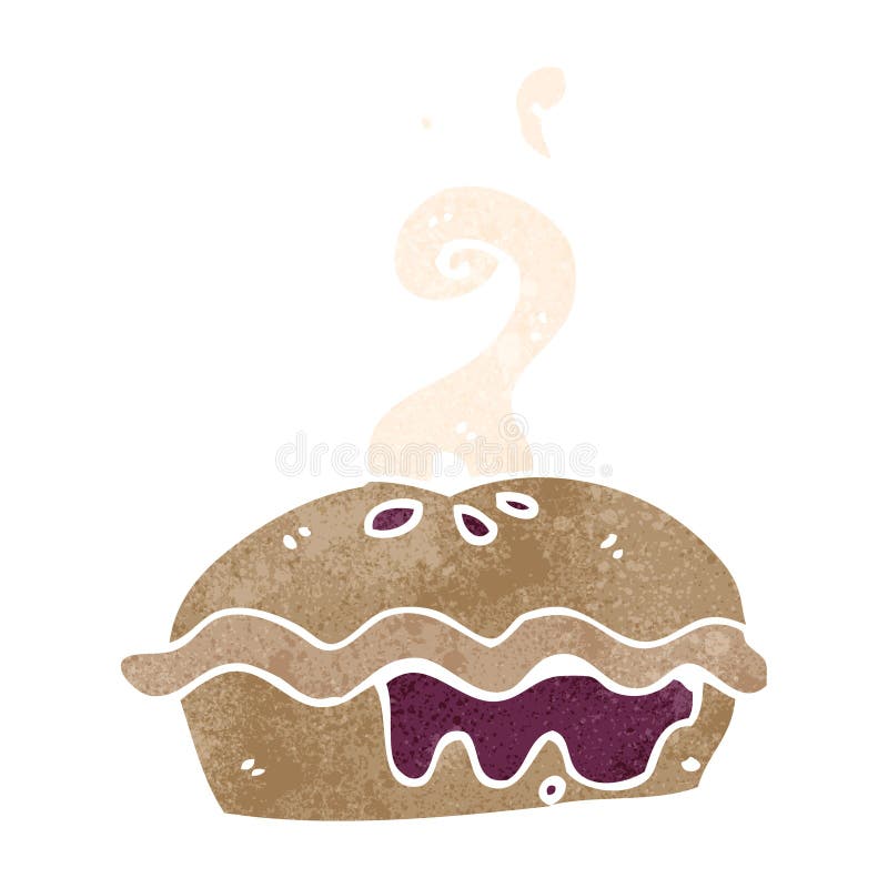 Retro cartoon pie stock illustration. Illustration of drawing - 37597558