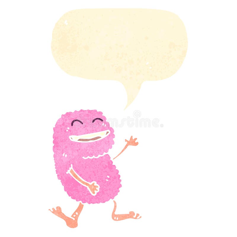 Retro Cartoon Pink Monster Talking Stock Vector - Illustration of ...