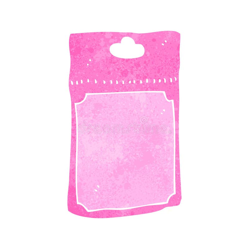 Retro cartoon pink packet stock illustration. Illustration of cartoon ...