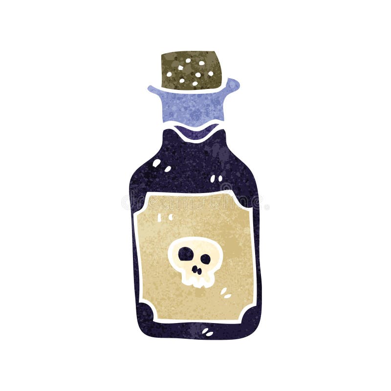 Retro cartoon poison stock vector. Illustration of painted - 37594299