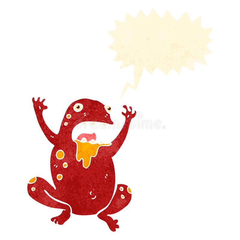 Retro cartoon poison frog stock vector. Illustration of talking - 37590844