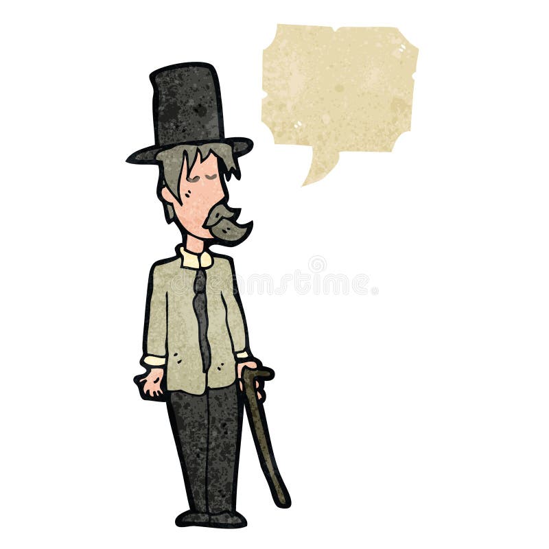 Retro cartoon posh tramp stock vector. Illustration of grunge - 37581697