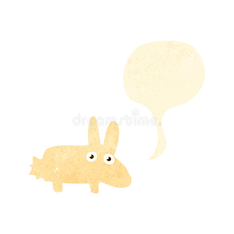 Retro cartoon rabbit stock vector. Illustration of textured - 37593318