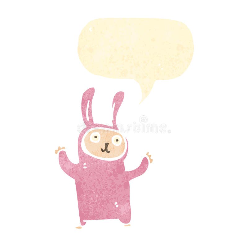Retro Cartoon Rabbit Costume Stock Vector - Illustration of colorful ...