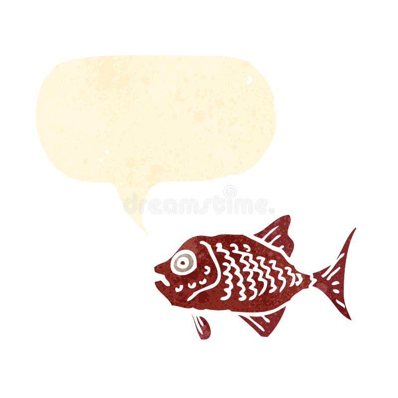Retro cartoon red fish stock vector. Illustration of drawn - 37574182