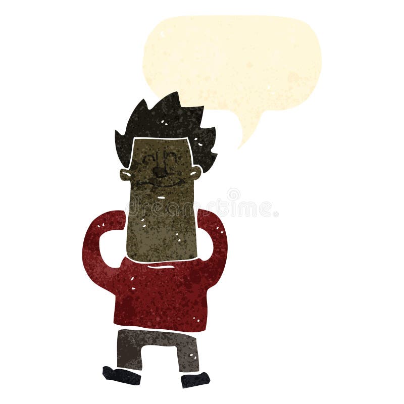 Retro cartoon relaxed man stock vector. Illustration of grunge - 37592906